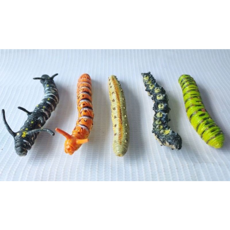 Caterpillar Rubber Toys per Pack (12Pieces) | Shopee Philippines