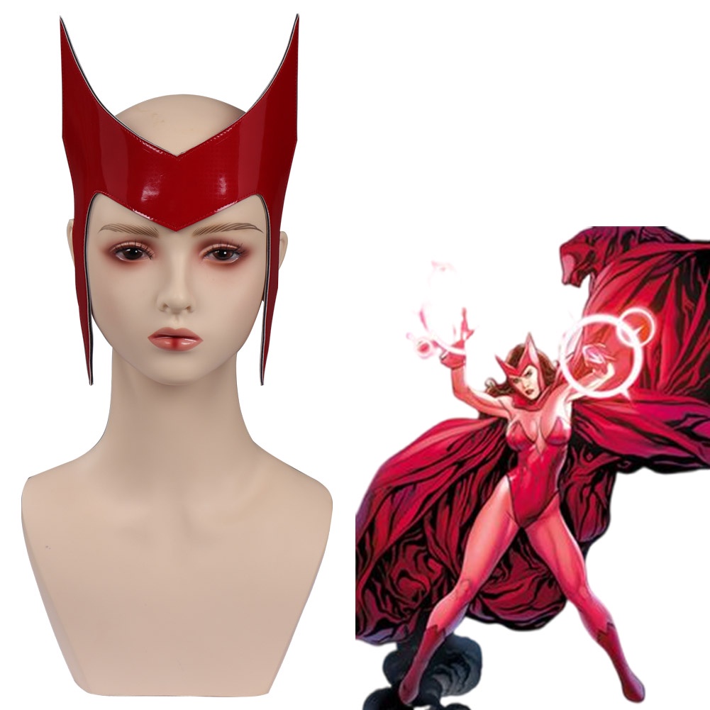 Wanda Vision Scarlet Witch Cosplay PU Masks Helmet Masquerade Halloween ...