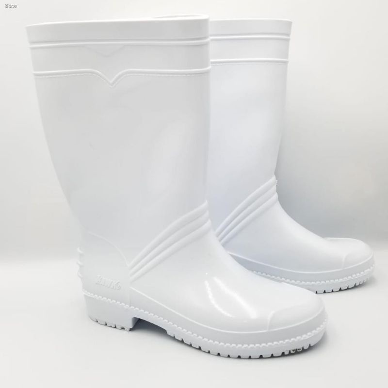 Women's Hawk High-Cut Rubber Work Rain Boots in White | Shopee Philippines