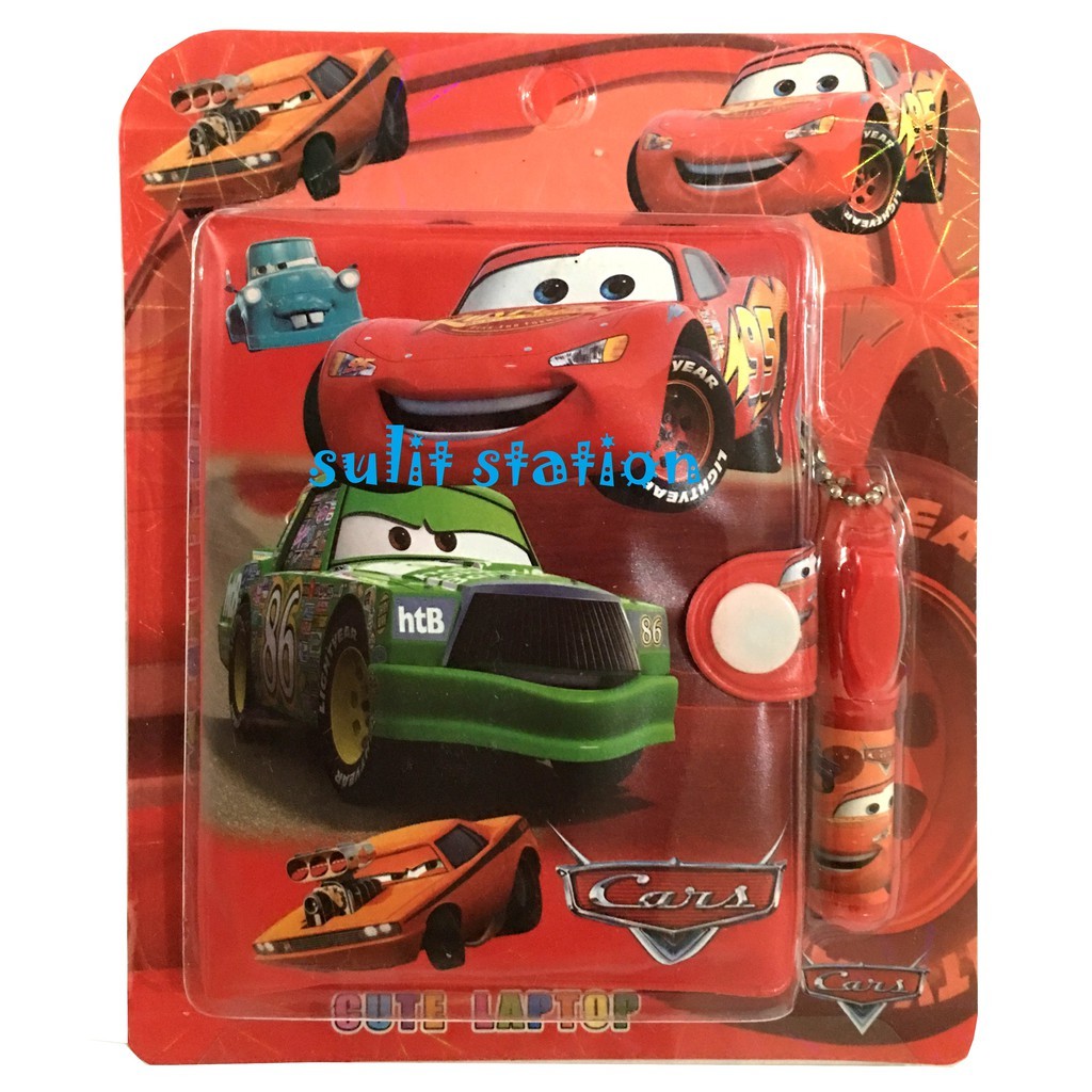 PIXAR CARS LIGHTNING MCQUEEN CHARACER MINI STATIONARY NOTEBOOK MEMO ...