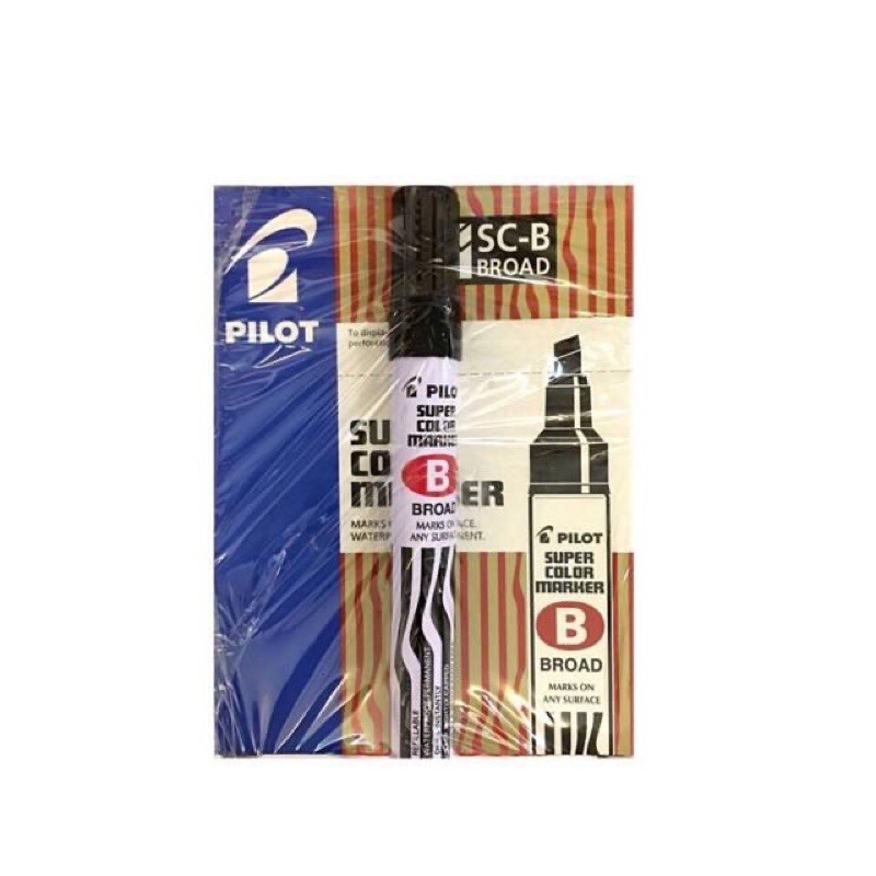 1 Box Black Pilot Permanent Broad/Fine Tip Marker Pentel Pen★1-2 days ...