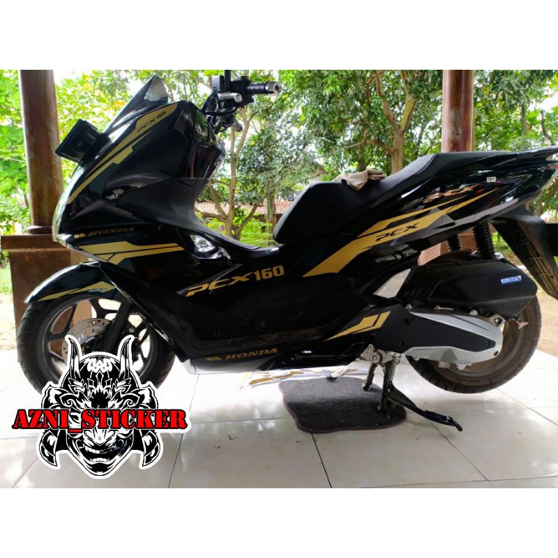 Pcx 160 gold stickers honda pcx 160 gold stickers, a set of yellow ...