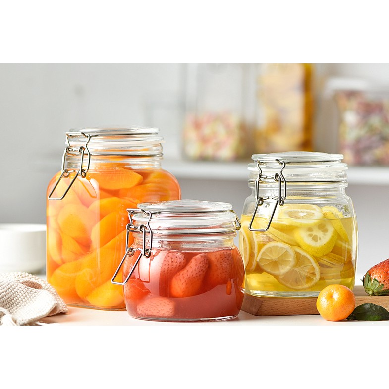DELISOGA Glass Canister Jar with Lid HMFG56T-1200, HMFG57T-1200 ...