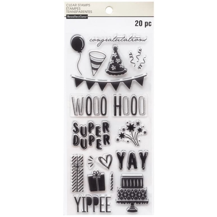 Celebration Clear Stamp Set by Recollections 20pcs | Shopee Philippines