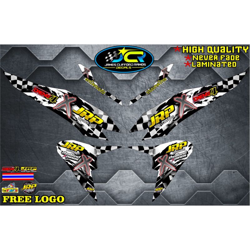 Honda Click 125i v2 Jrp X Daeng Sai 4 Stock Decals Sticker | Shopee ...