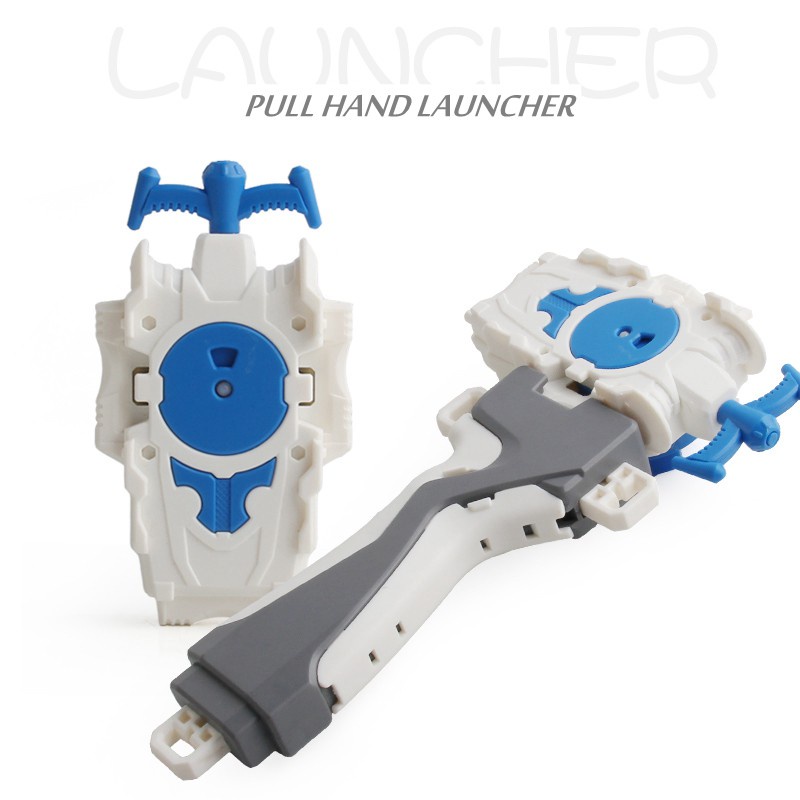 White Pull Hand Left Way Launcher with Handle for Burst Spinning Tops ...