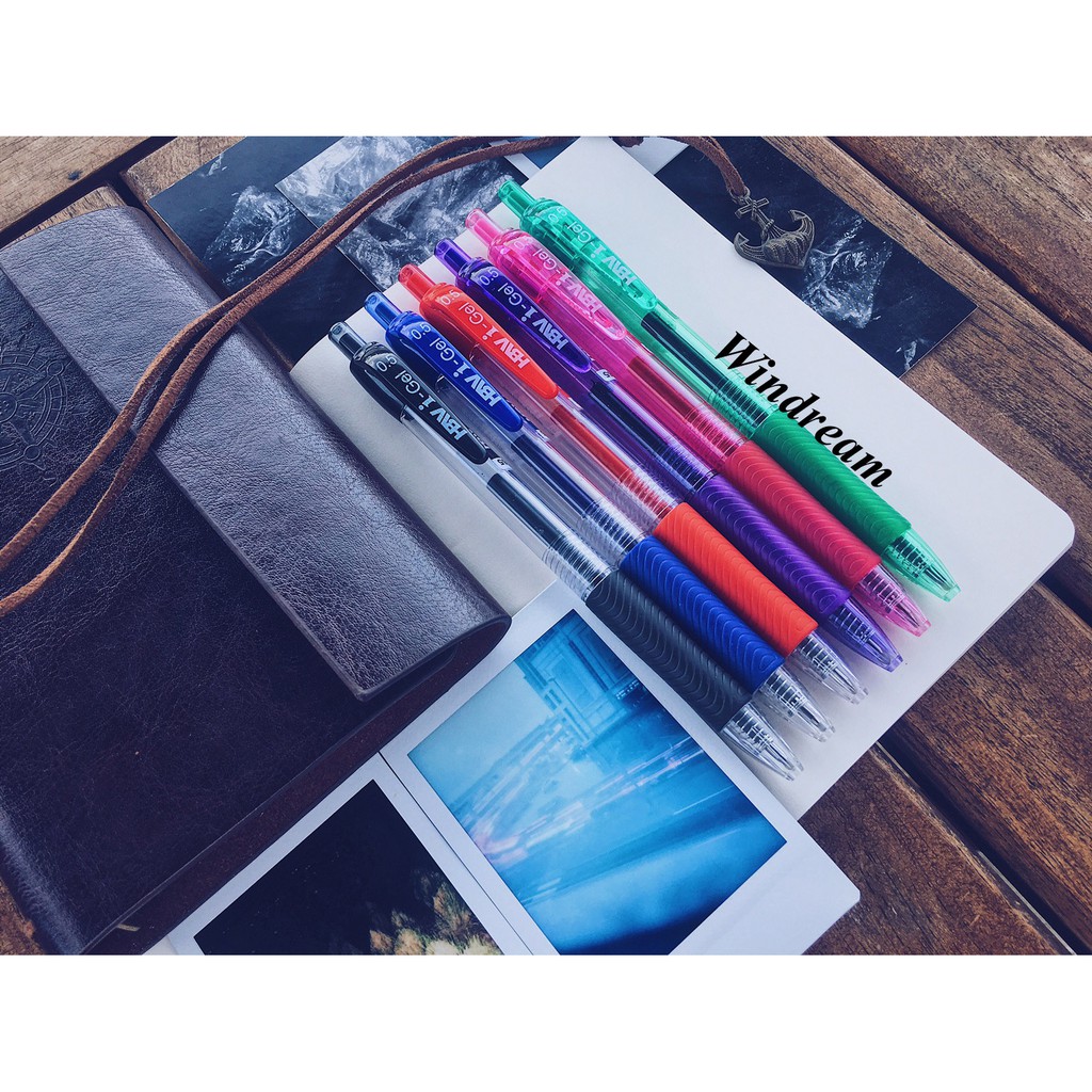 HBW I-Gel IGEL black blue red pink violet green .5 Gel Pen GL165 ...
