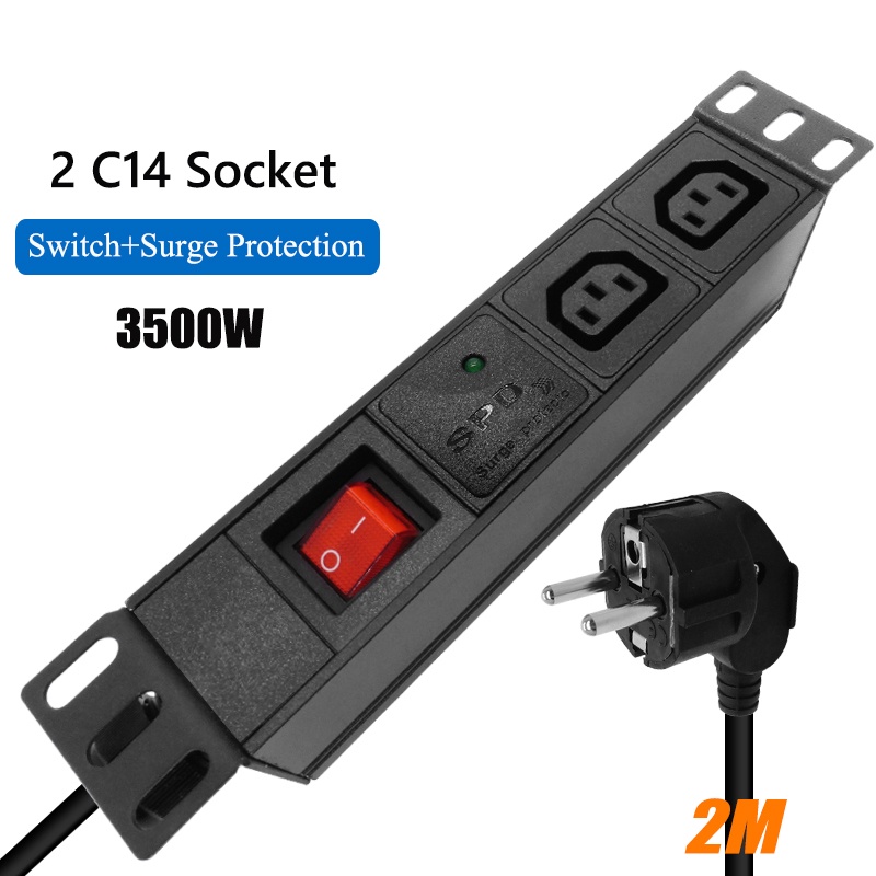Power Distribution Unit PDU Cabinet IEC C13 Power Strip 2-Position ...