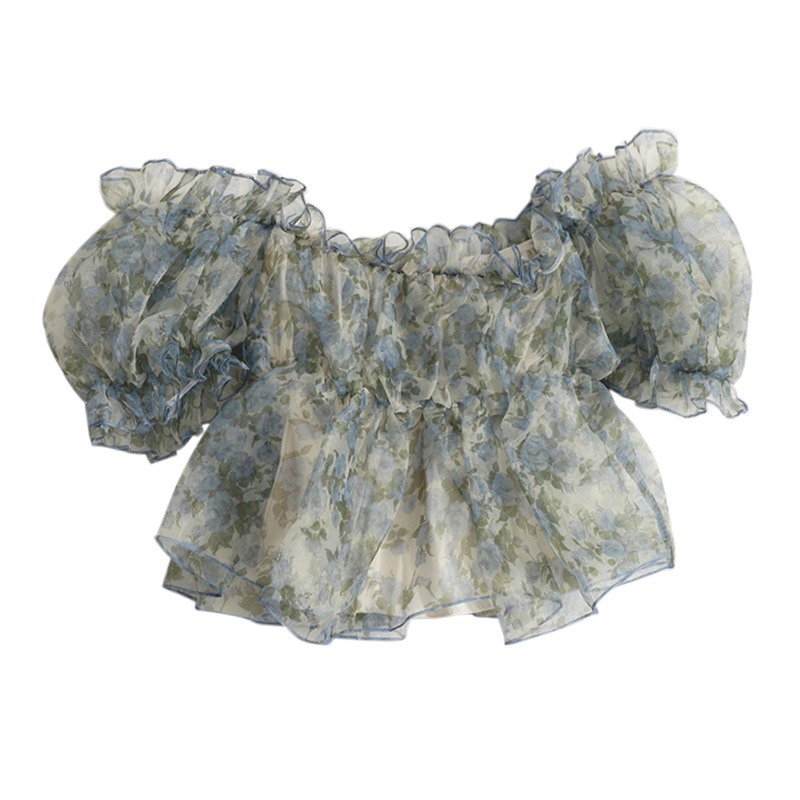 Womens Sexy Summer Fashion Slim Fit Floral Lace Patchwork Crop Top