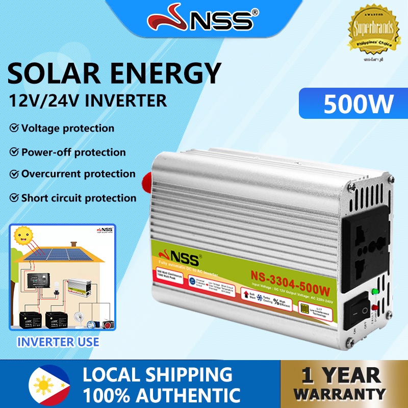 NSS Inverter 12V To 220-230V AC 500W Portable Welding MAChine Inverter ...