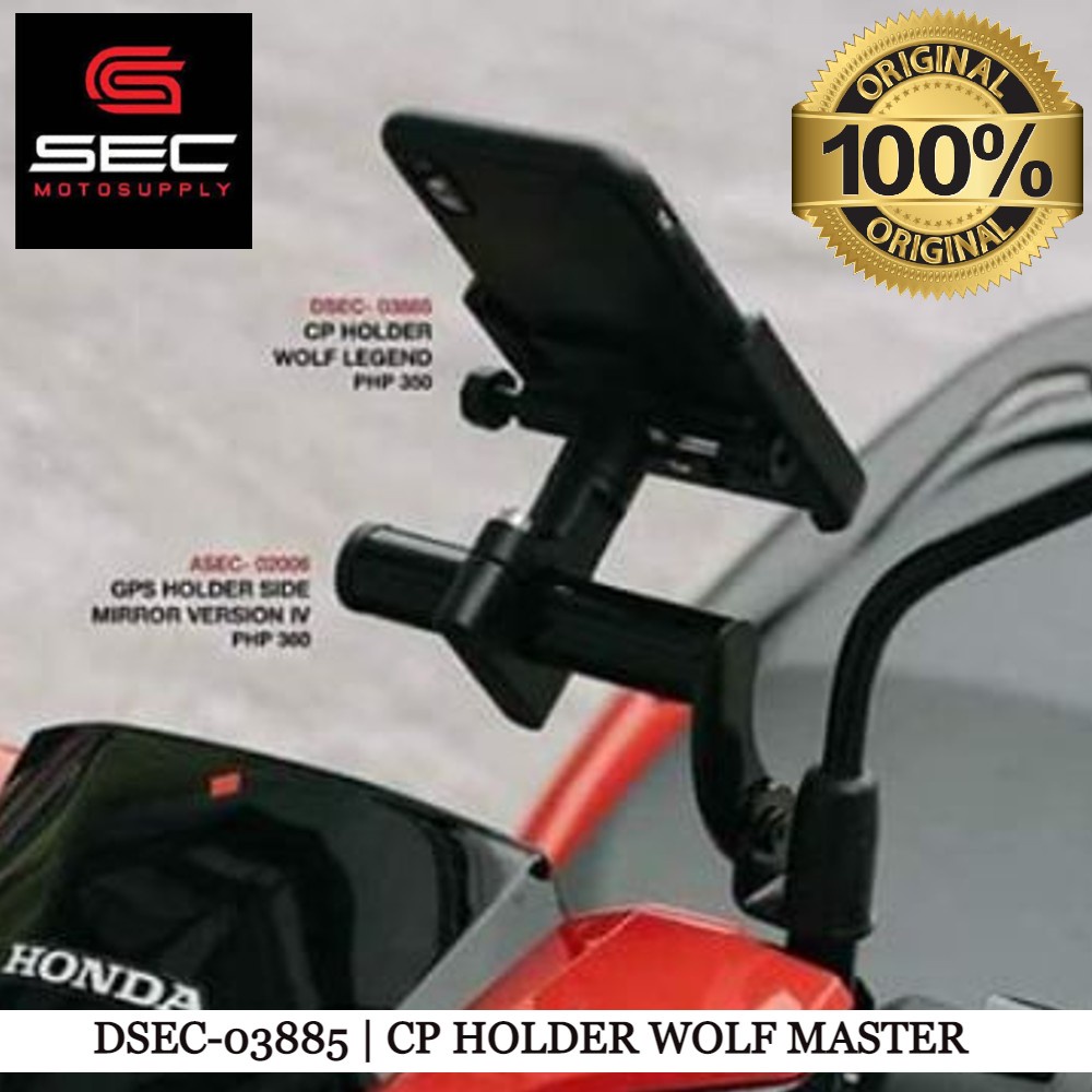 HONDA CLICK 125i SEC CP HOLDER WOLF MASTER SIDE MIRROR MOTORCYCLE PHONE ...