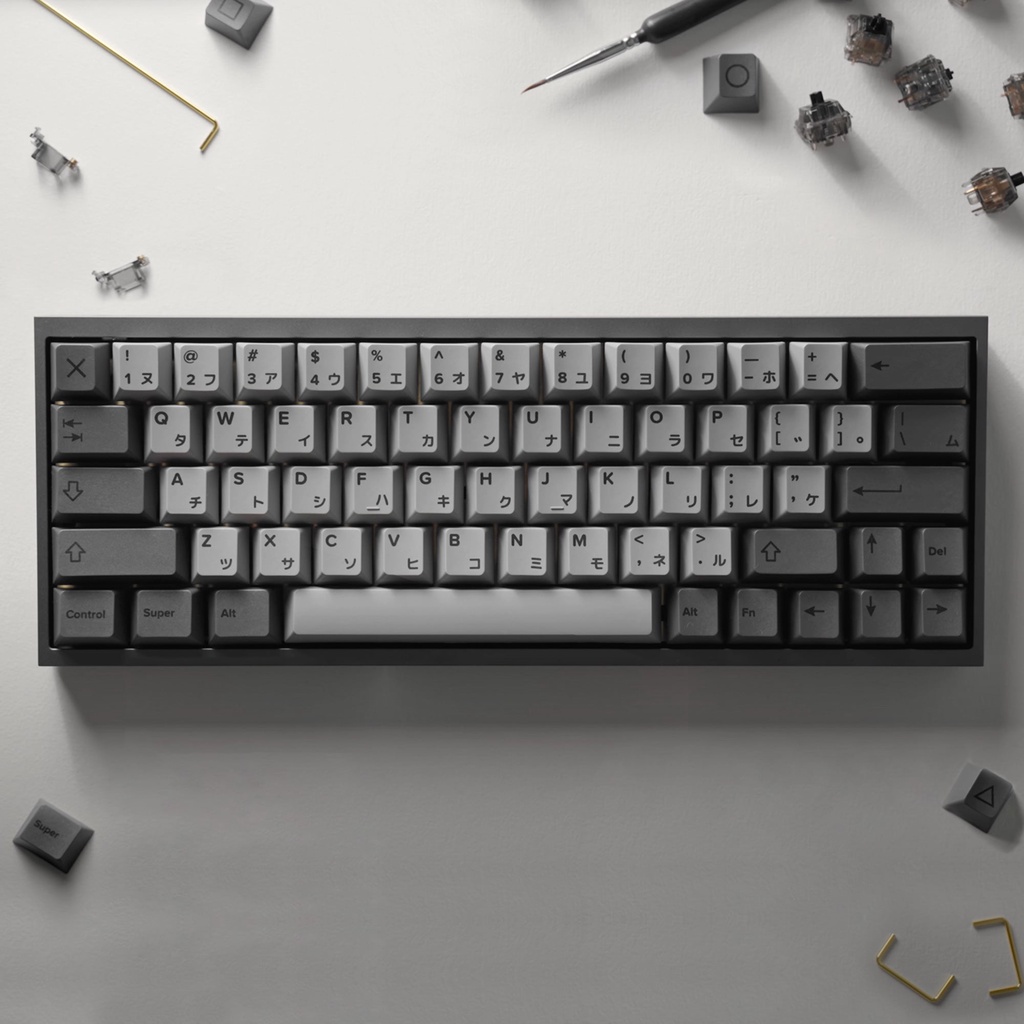 KBDfans Fully Assembled Tofu60 Gray Mechanical Keyboard With Cement ...