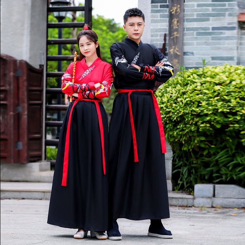 Improved Ancient Costume Hanfu Female Chinese Style Cross-Collar Han ...