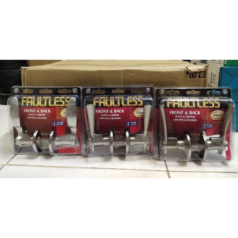 Faultless doorknob door knob front and back lever type doorknob ...