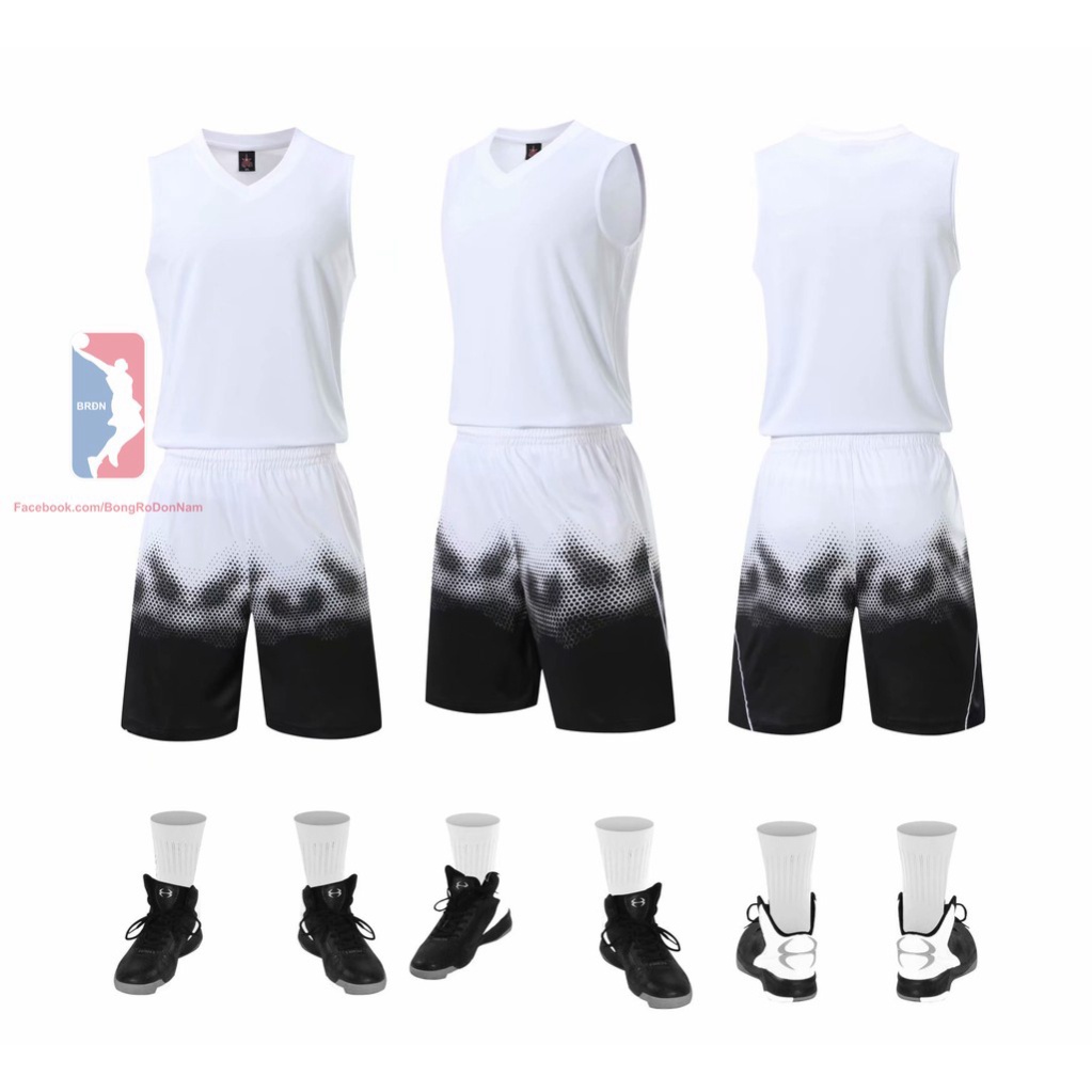White Plain Basketball Kit - Basketball Kit to Print Team Shirts ...