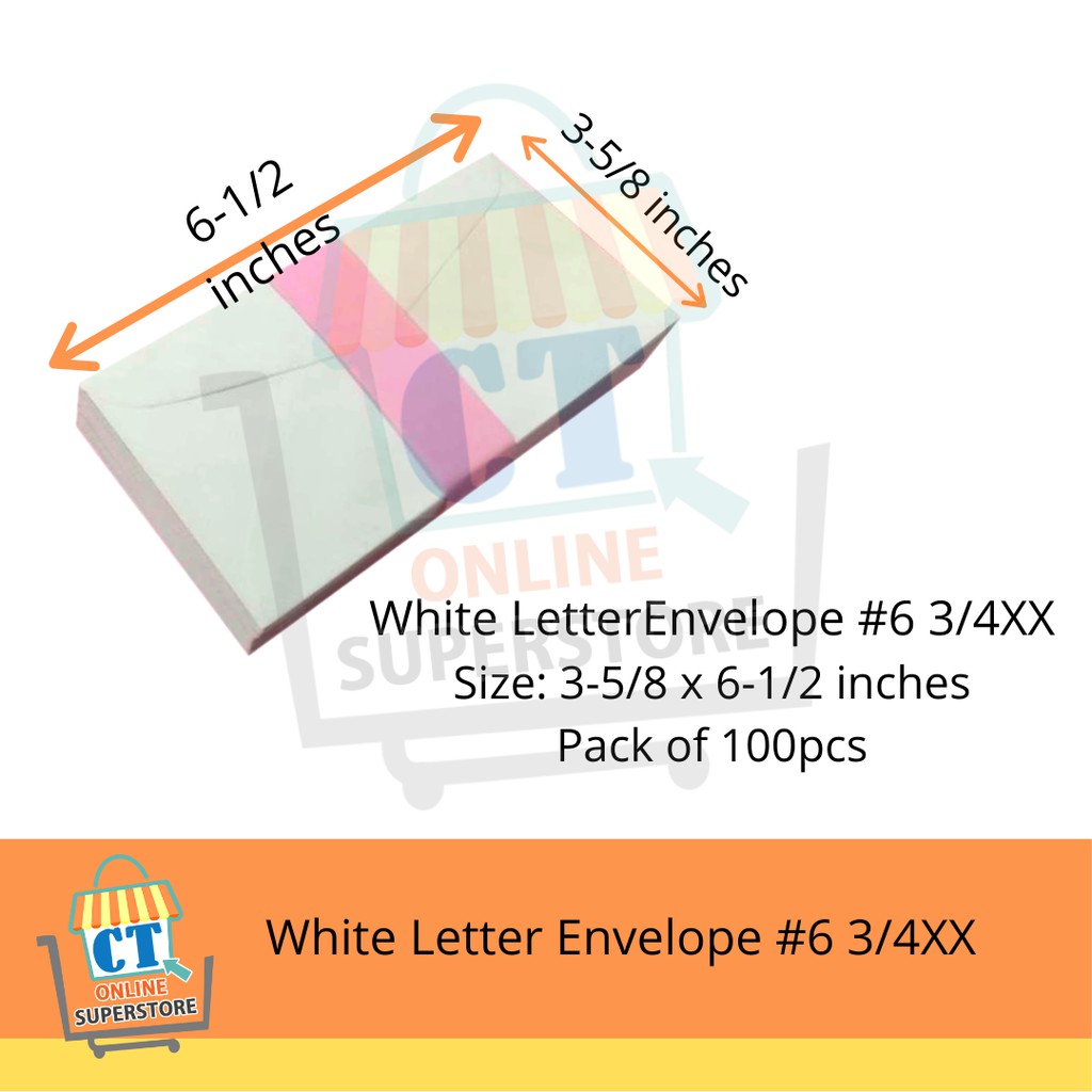 White Letter Envelope (Pack of 100pcs) Mailing Envelope | Shopee ...