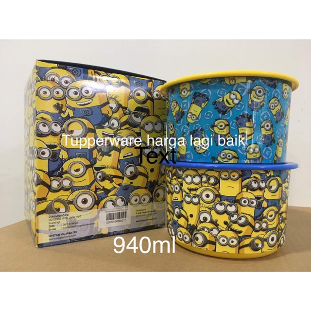 Tupperware Minion Giggle Canister (2pcs) | Shopee Philippines
