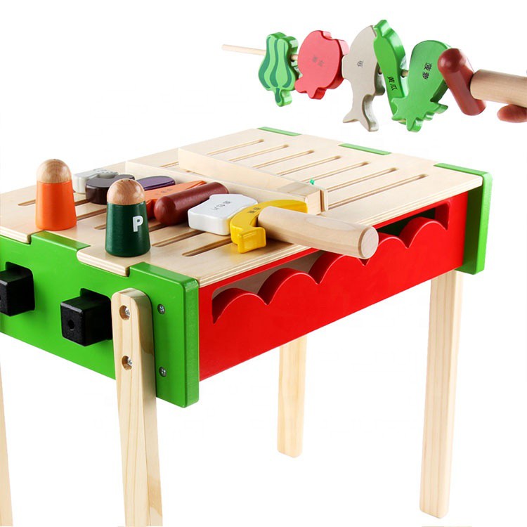 JIVE Wooden Barbeque BBQ Grill Play Toy Set | Shopee Philippines