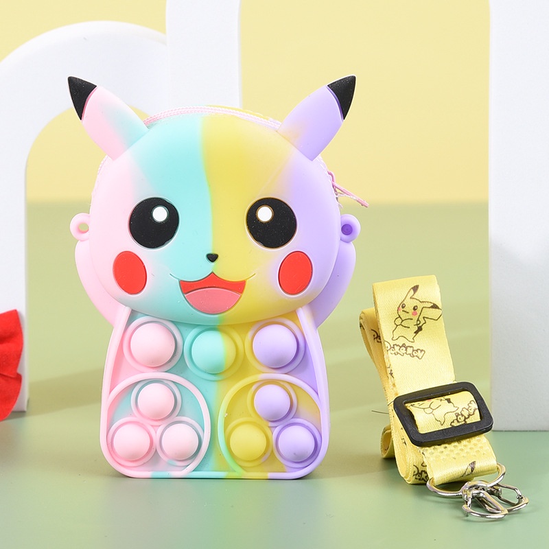 Pop It Fidget Toy Pikachu Shoulder Bag Coin Purse | Shopee Philippines