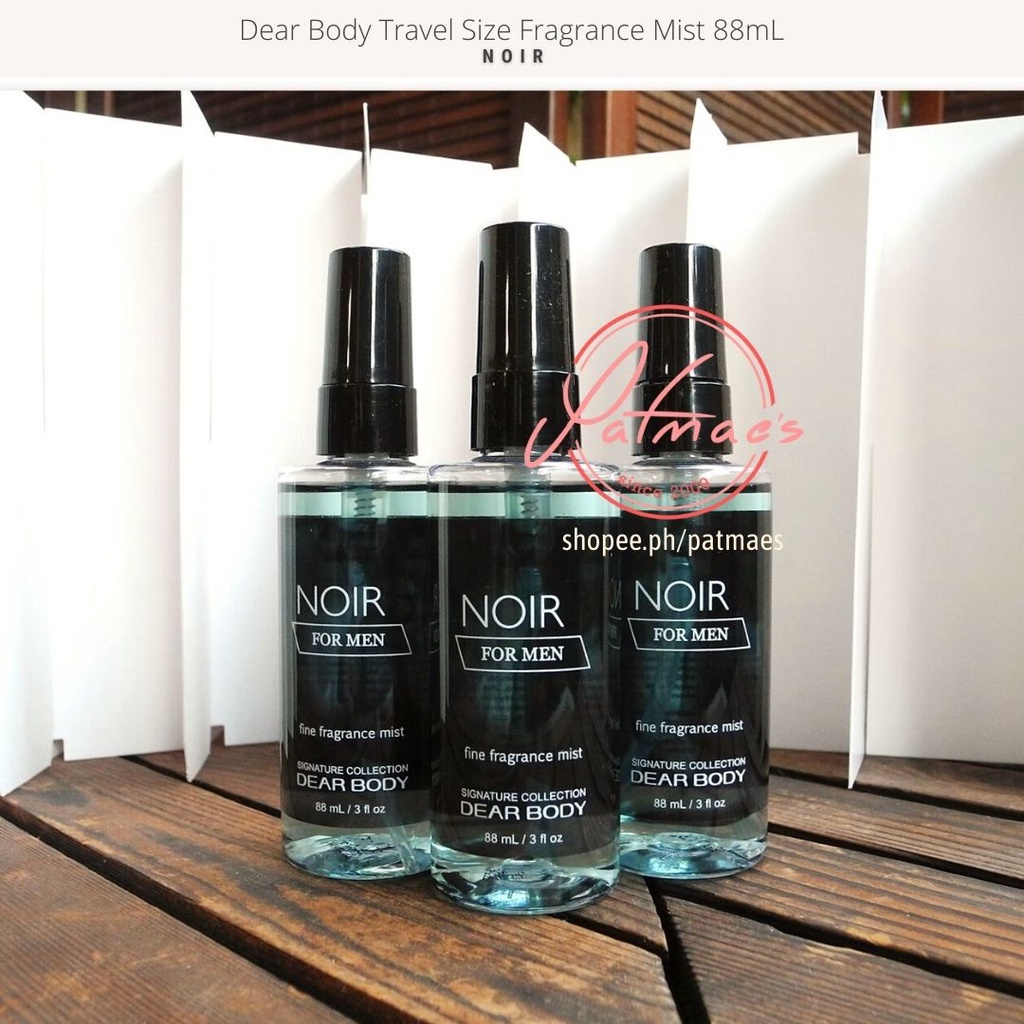 Dear Body Travel Size Men's Fragrance Mist 88mL Noir (sold each ...