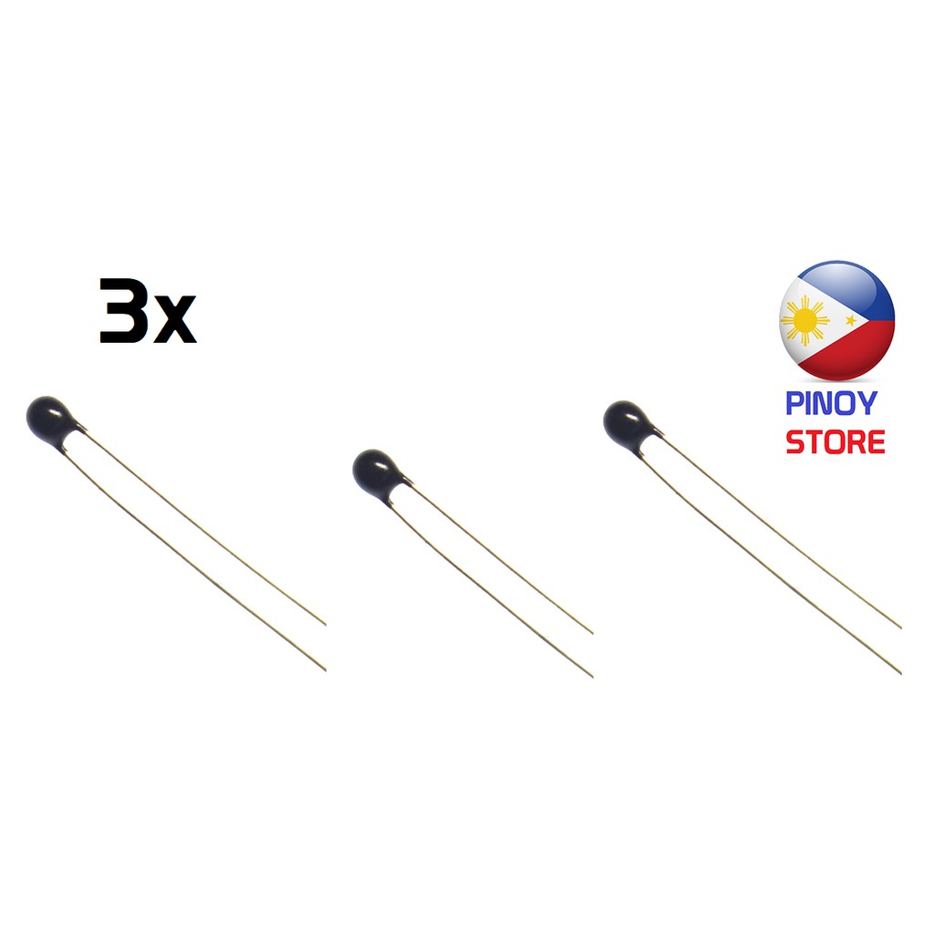 3 pcs Thermistor NTC 1K, 10K, 100K epoxy resin MF52AT MF52-AT | Shopee ...