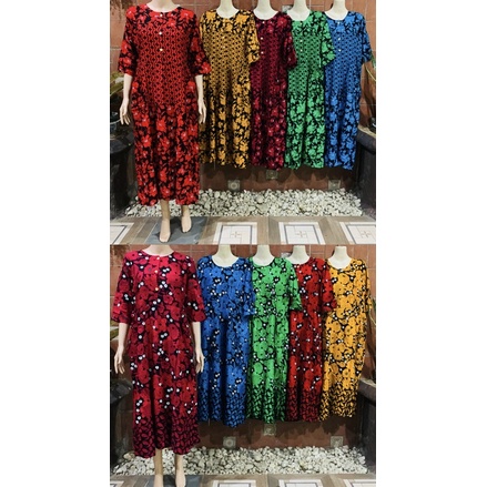 (PLUS SIZE) Batik Dress With 3/4 Sleeve | Shopee Philippines