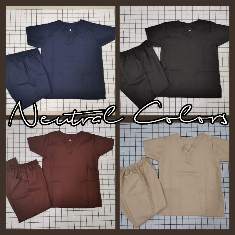 NEUTRAL COLOR SCRUB SUIT TERNO OR UPPER | Shopee Philippines