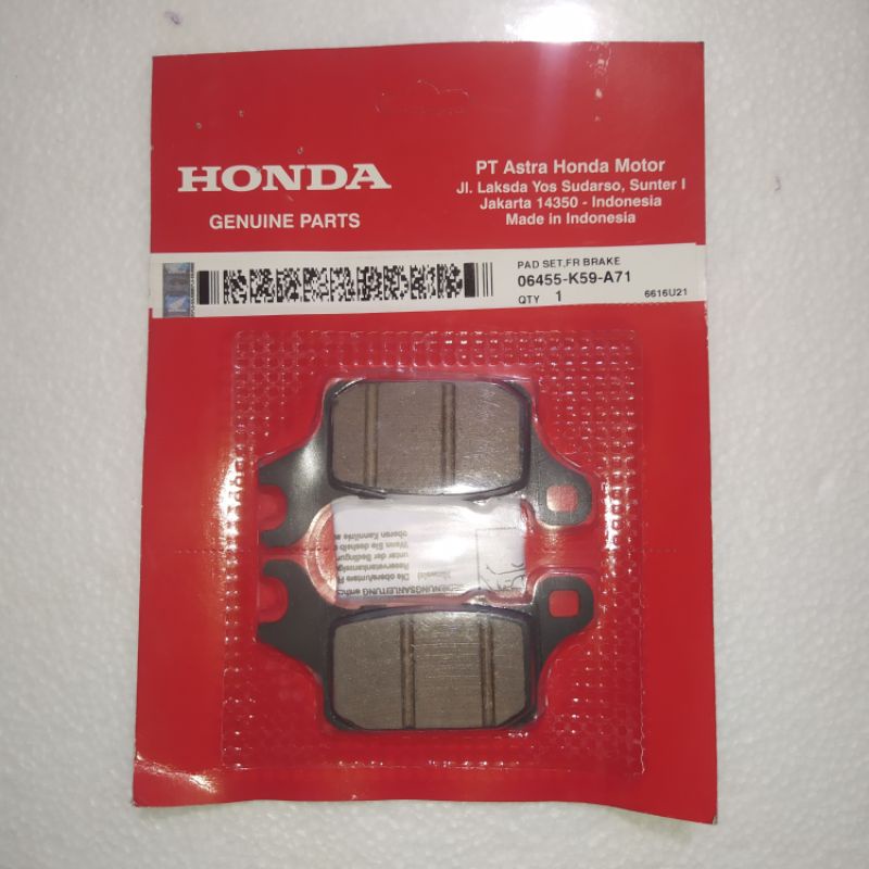 Honda genuine brake pad for click 125/150 v2 game changer | Shopee ...