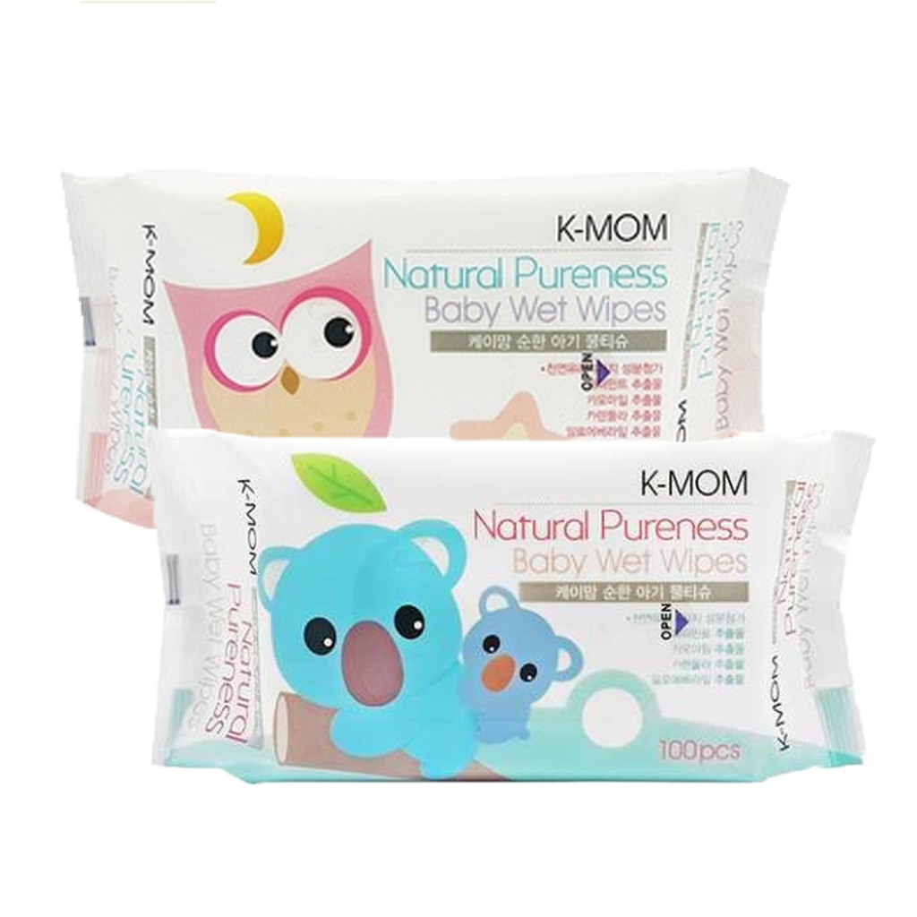 K-mom Korea Premium Wet Wipes Embossed With Lid (100C) | Shopee Philippines