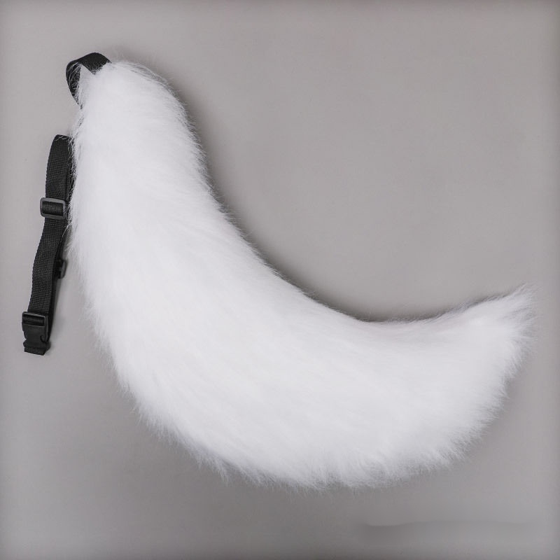 Long-haired fox tail cos ear beast ear cosplayJK tail simulation tail ...