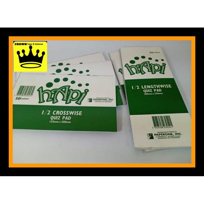 1 packs / 10 pads Quiz pads 1/2 LW & 1/2 CW | Shopee Philippines