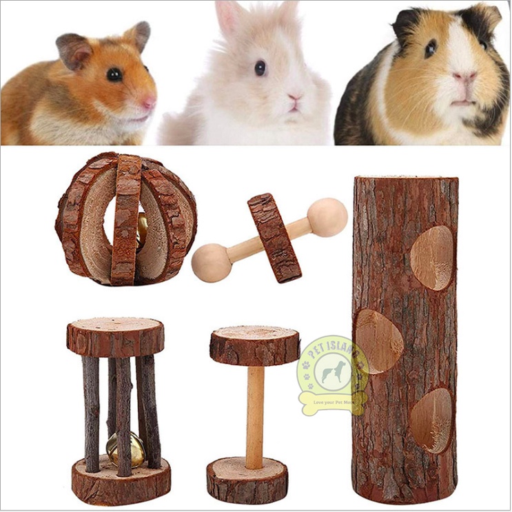 Hamster small pets natural wood chew toys and Accessories/ wooden ...