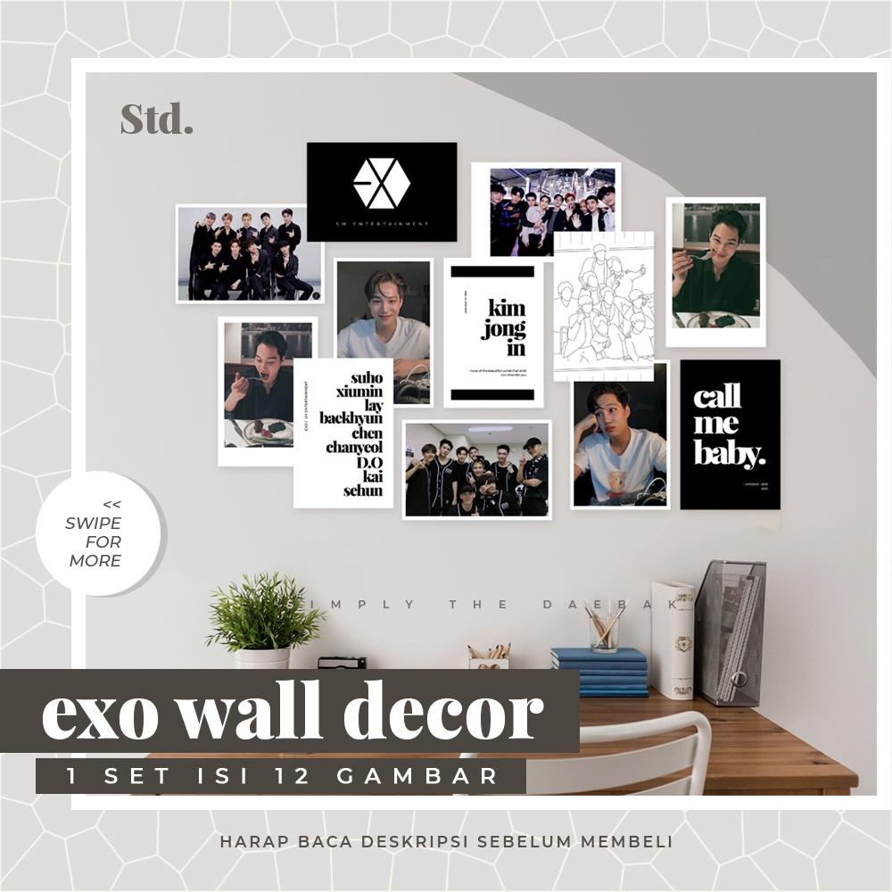 HIASAN DINDING [re-upload] Exo WALL DECOR WALL Decoration Poster KPOP ...