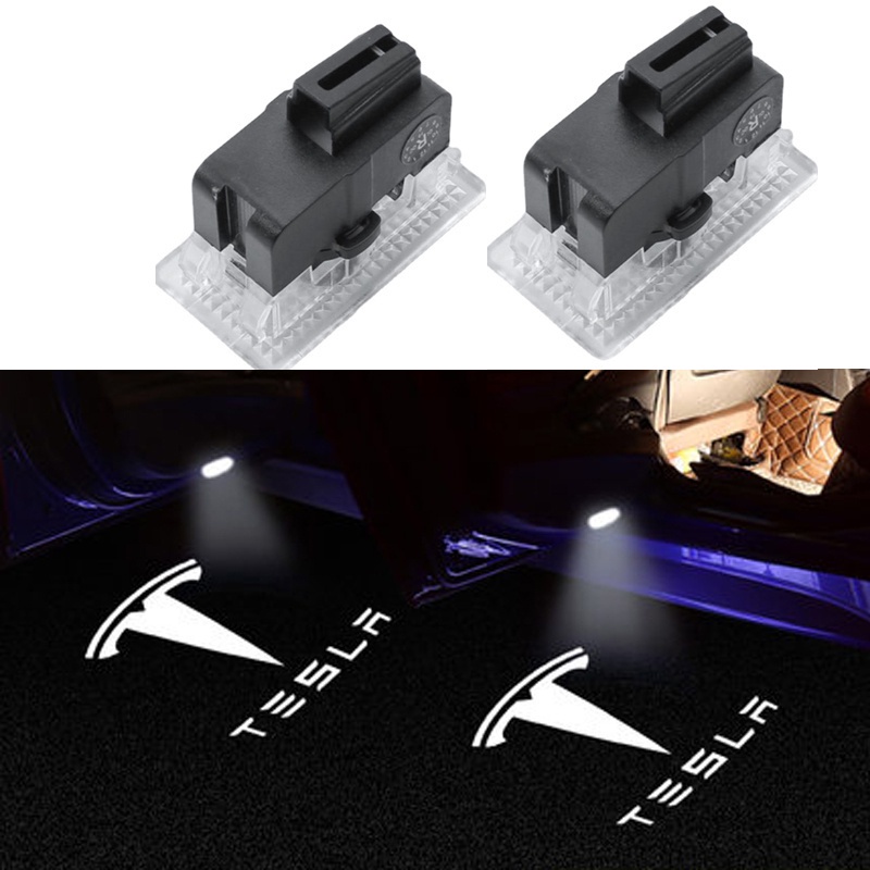 Tesla Logo LED Laser Courtesy Lamp Welcome Light For Model 3 X Y S ...