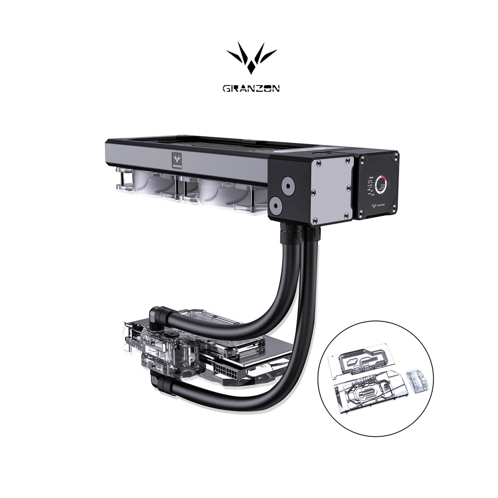 Granzon Water Cooling Kit for GPU AIO RTX 3090 Block Active Backplate ...
