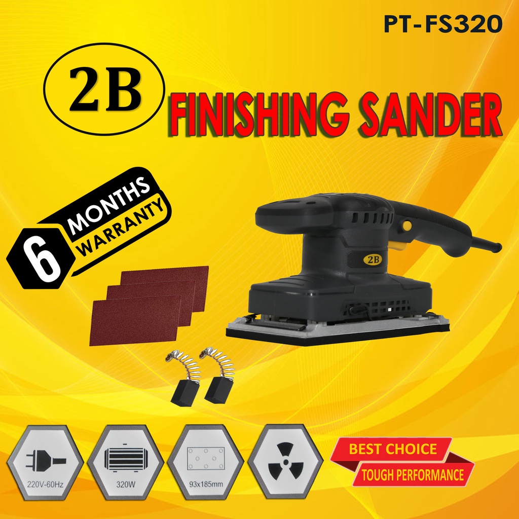 2B ELECTRICAL FINISHING SANDER 320w (POWERTOOLS & ACCESORIES) | Shopee ...