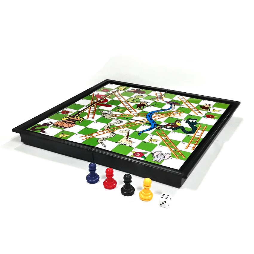 Snakes and Ladders Magnetic Board Game Portable Foldable New | Shopee ...