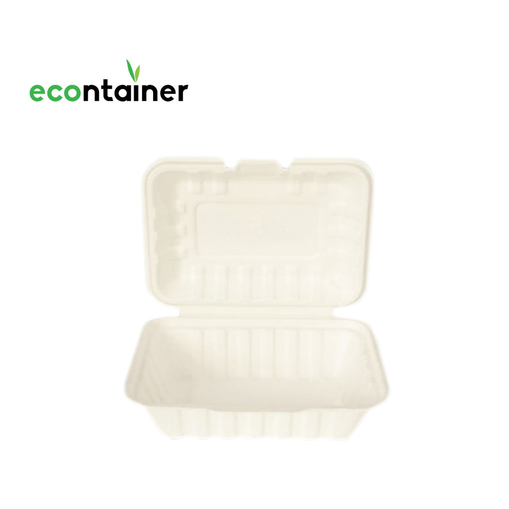 Econtainer B007 600ml Reinforced Sugarcane Bagasse Take-Out Box [50pcs ...