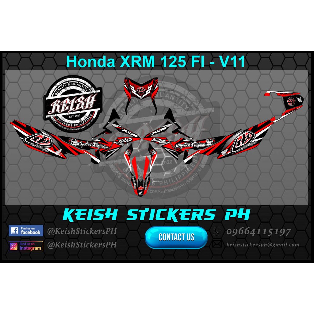 Decals for XRM 125 FI V11 | Shopee Philippines