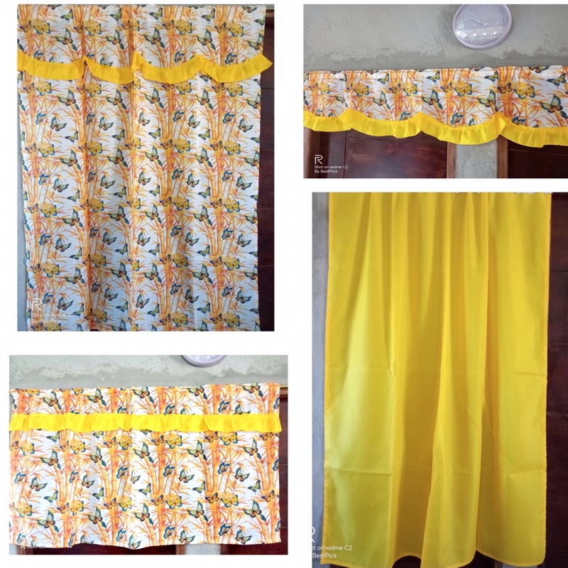 Bamboo Butterfly Lababo/Half-Valancer/ Door-Window Curtain | Shopee ...