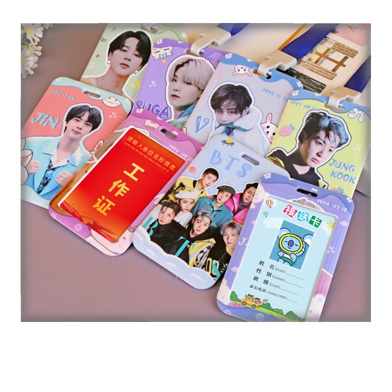 BTS student ID card bus card school work permit lanyard | Shopee ...