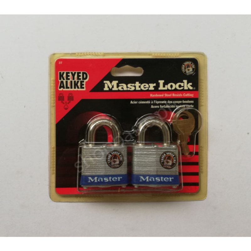 Original MASTER LOCK Padlock 40mm 2in1 key 4in1 key & 6in1 key | Shopee ...