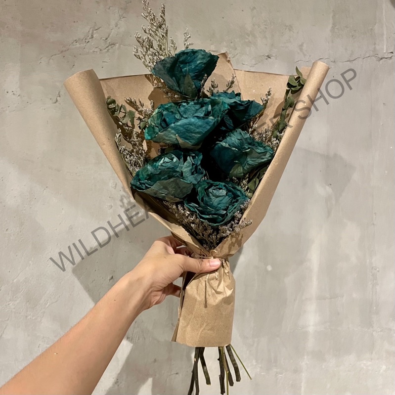 Fossilized Rose Dried Bouquet (3 stems or 6 stems) | Shopee Philippines