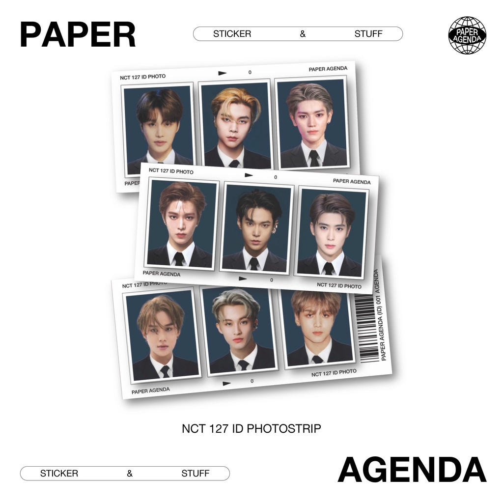 NCT 127 KPOP ID PHOTO STRIP Version 1 Waterproof Vinyl Sticker Paper ...