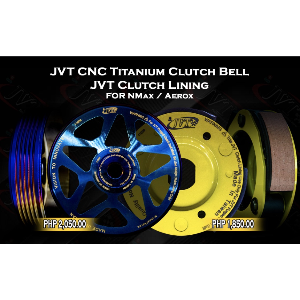 JVT Forged Titanium Clutch Bell & Clutch Lining SET for Nmax V1/V2 & Aerox V1/V2 | Shopee ...