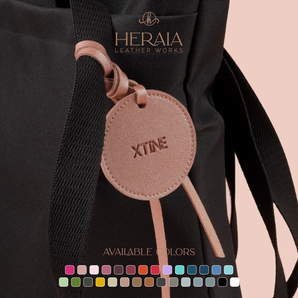 Leather Round Bag Tag (Standard or Personalized) | Shopee Philippines