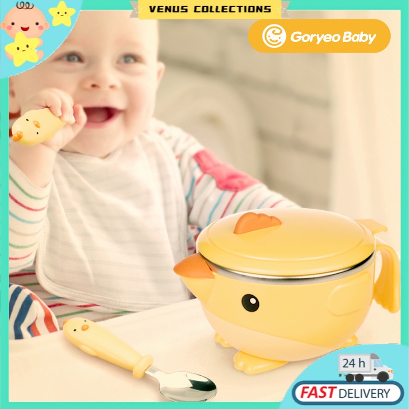 Korea GoryeoBaby water-filled and insulated baby tableware Bowl spoon ...
