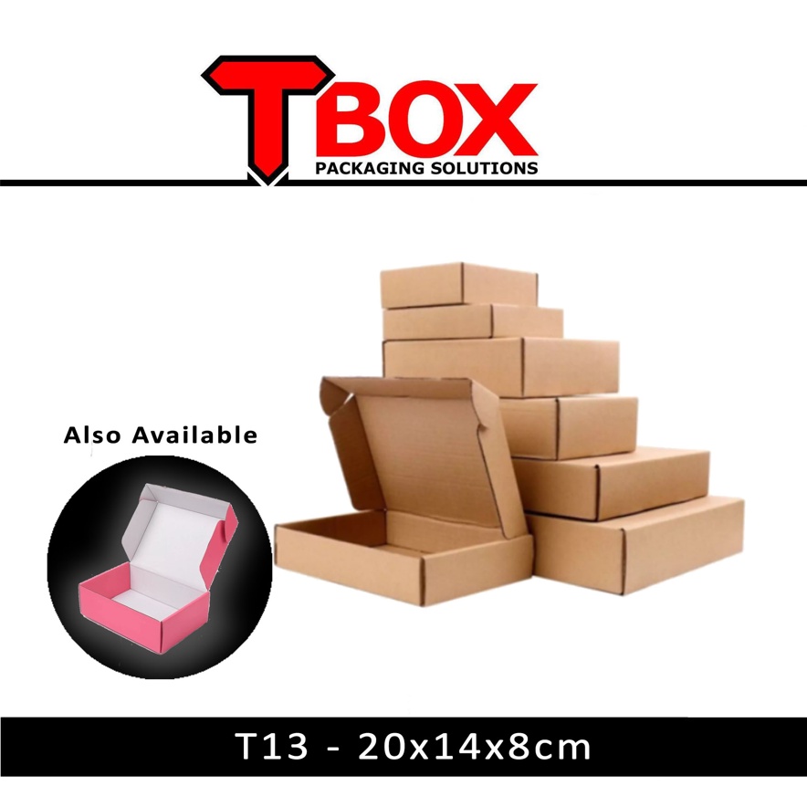 10 pcs T13 Carton box corrugated packaging Kraft Lowest price/ Brown ...