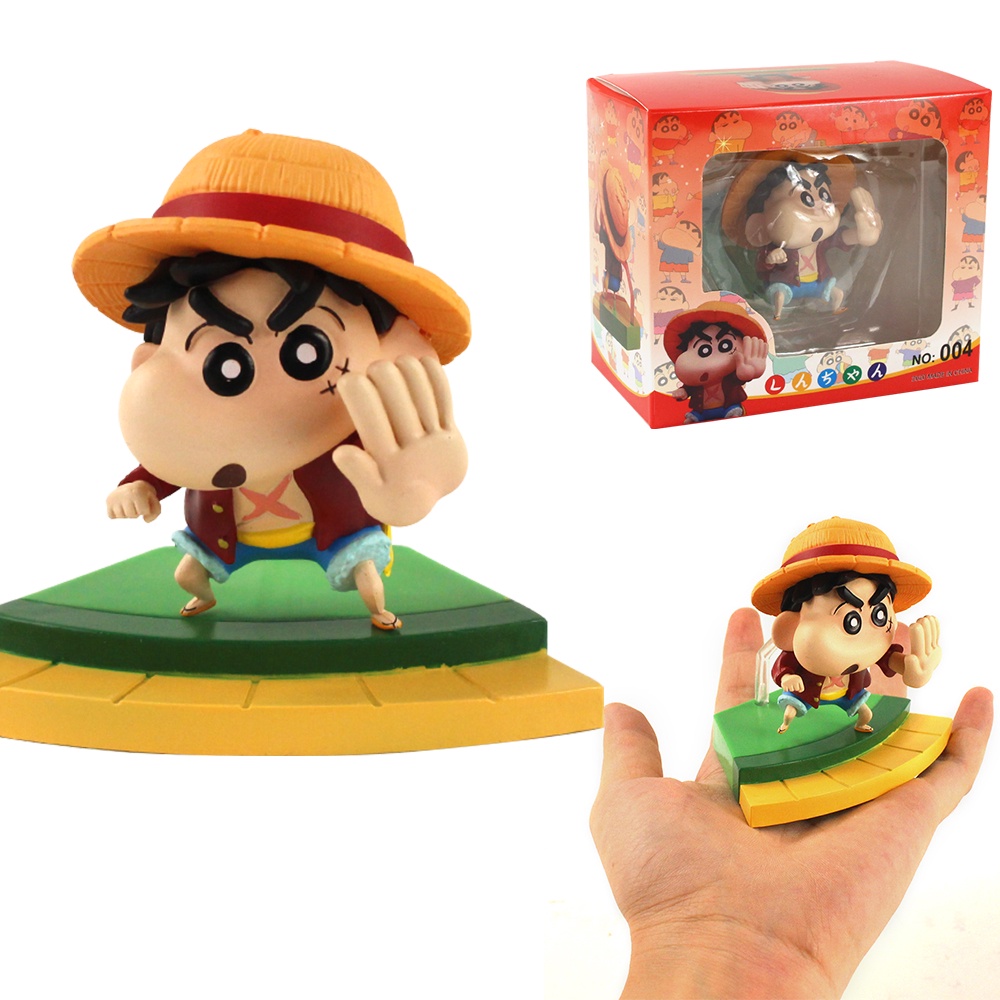 2022 NEW 7.5cm Cute Crayon Nohara Shinnosuke Cos Monkey D Luffy 1/10 ...
