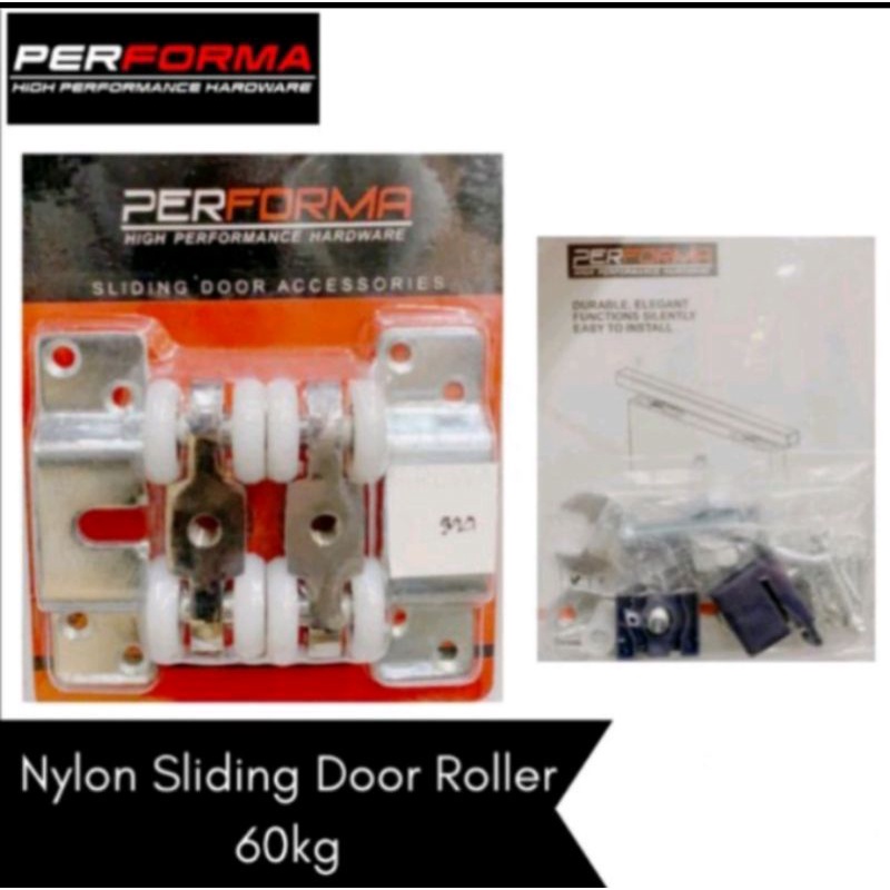PERFORMA 4 WHEEL NYLON ROLLER NRH-018(80KG) NRM-022(60KG) SLIDING DOOR ...